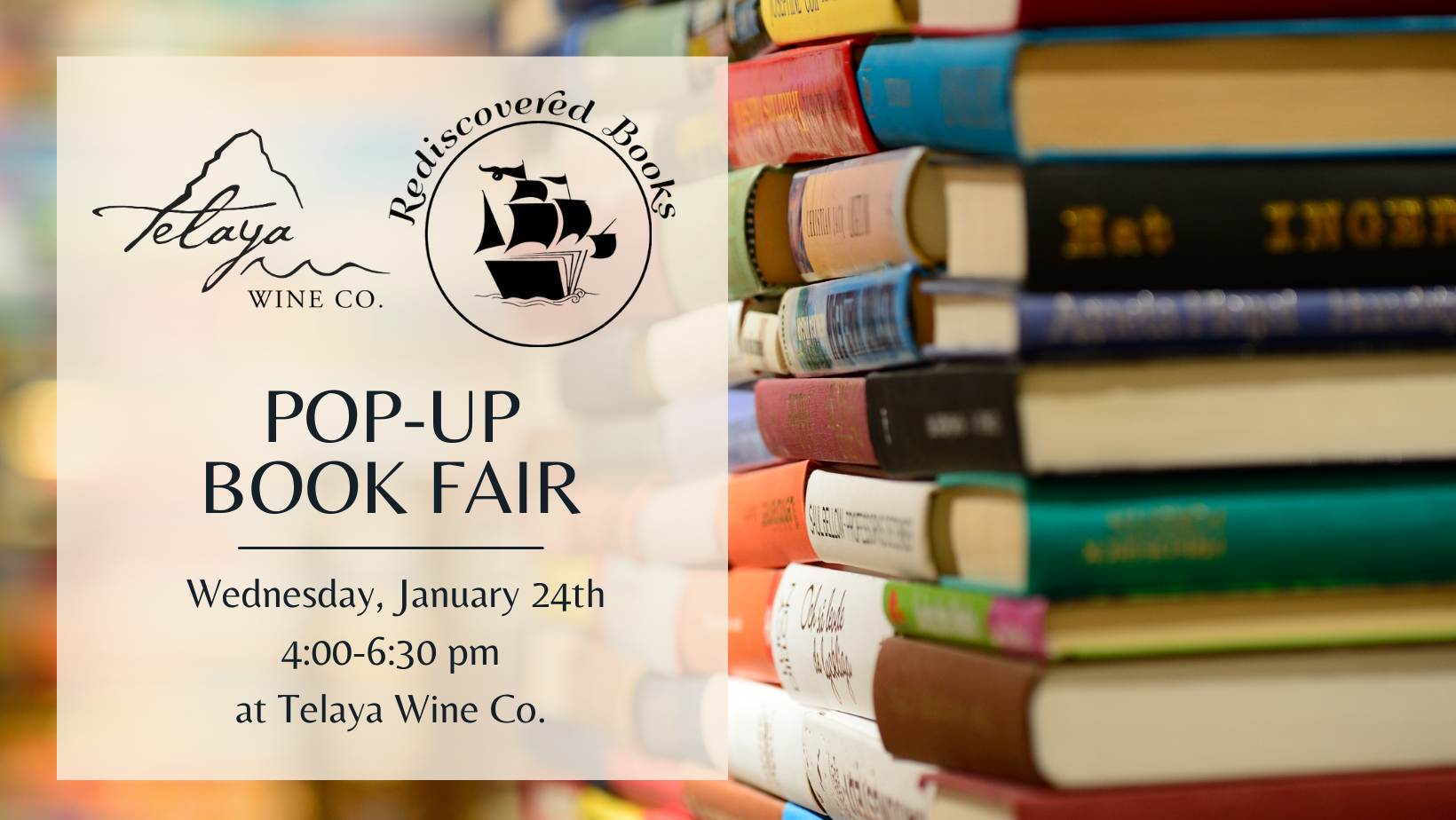 Pop-up Book Fair - Telaya Wine Co.
