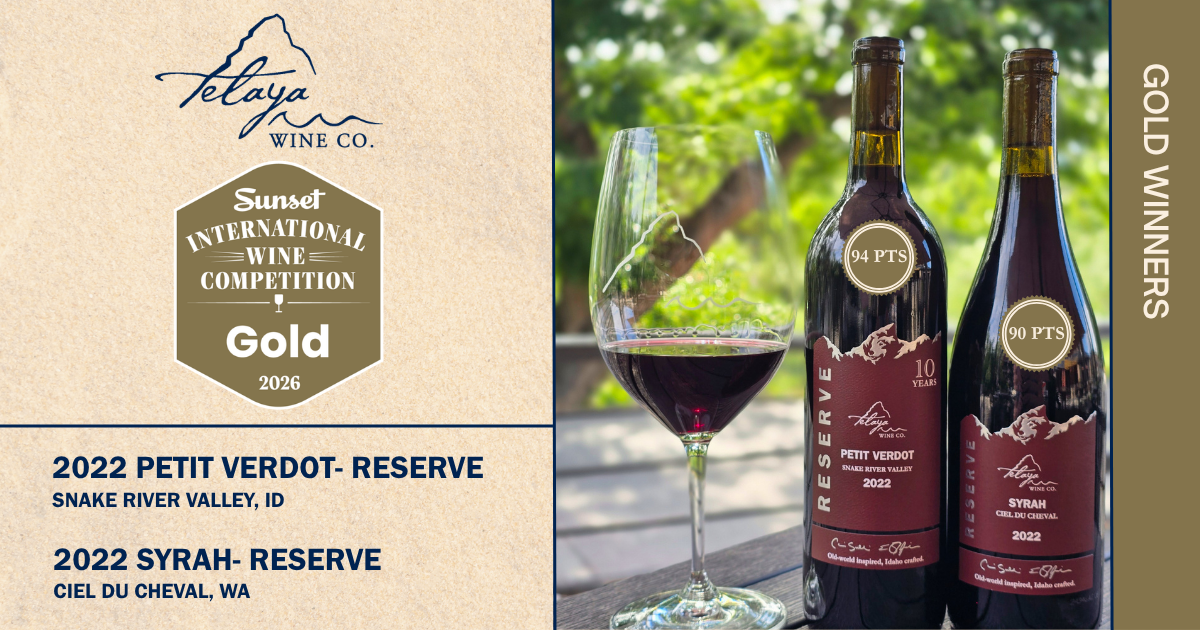 Telaya Wine Co. Winner of two gold awards at the 2026 Sunset ...